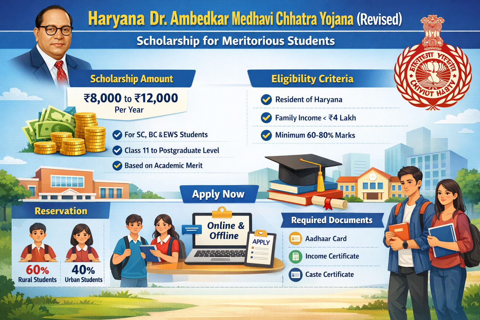 Haryana Dr. Ambedkar Medhavi Chhatra Yojana